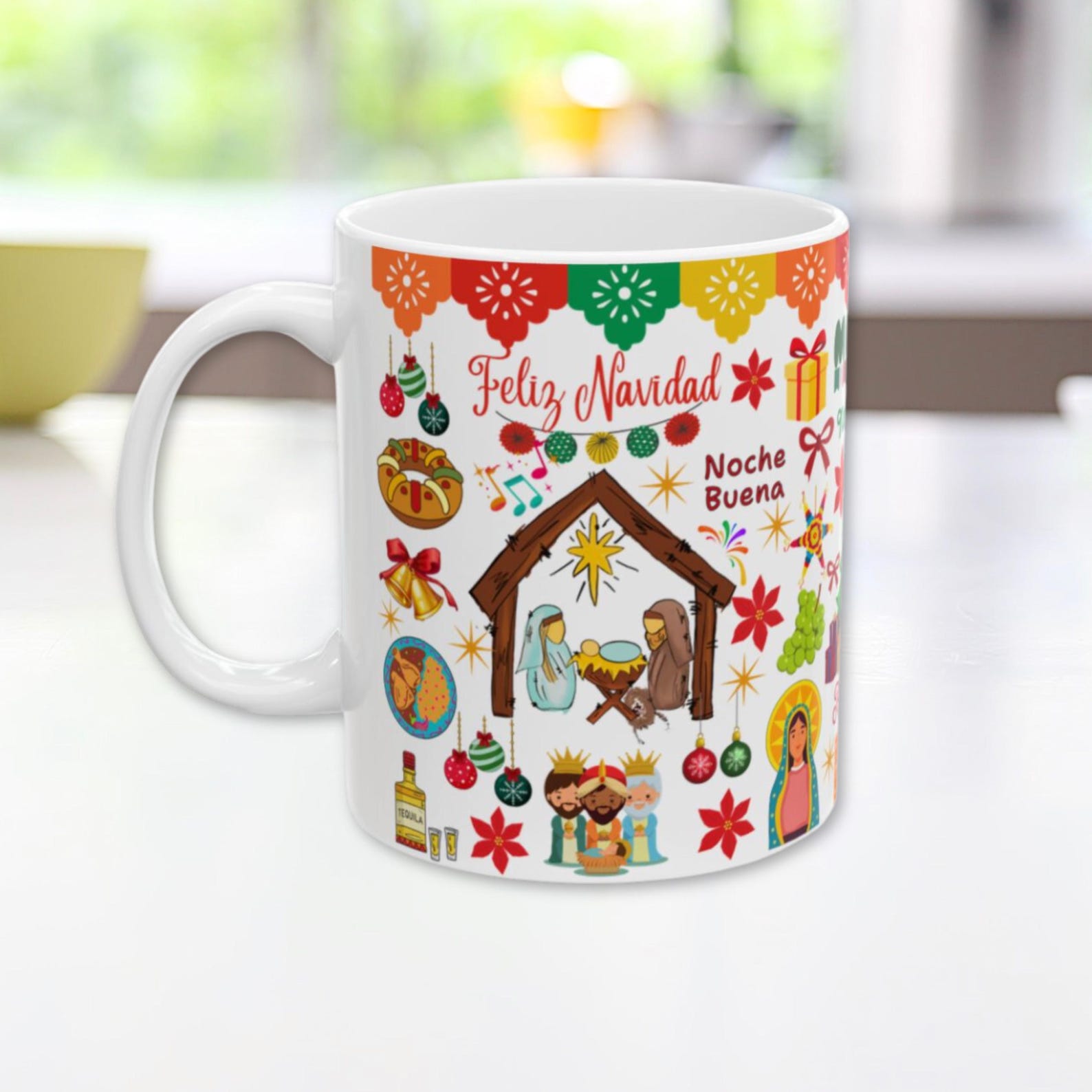 Feliz Navidad Coffee Mug: Mexican Christmas Holiday Ceramic Cup - Etsy