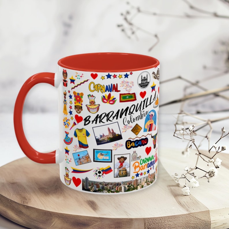Barranquilla Colombia Mug Colombian Souvenir Cup, Skyline Coffee Cup ...