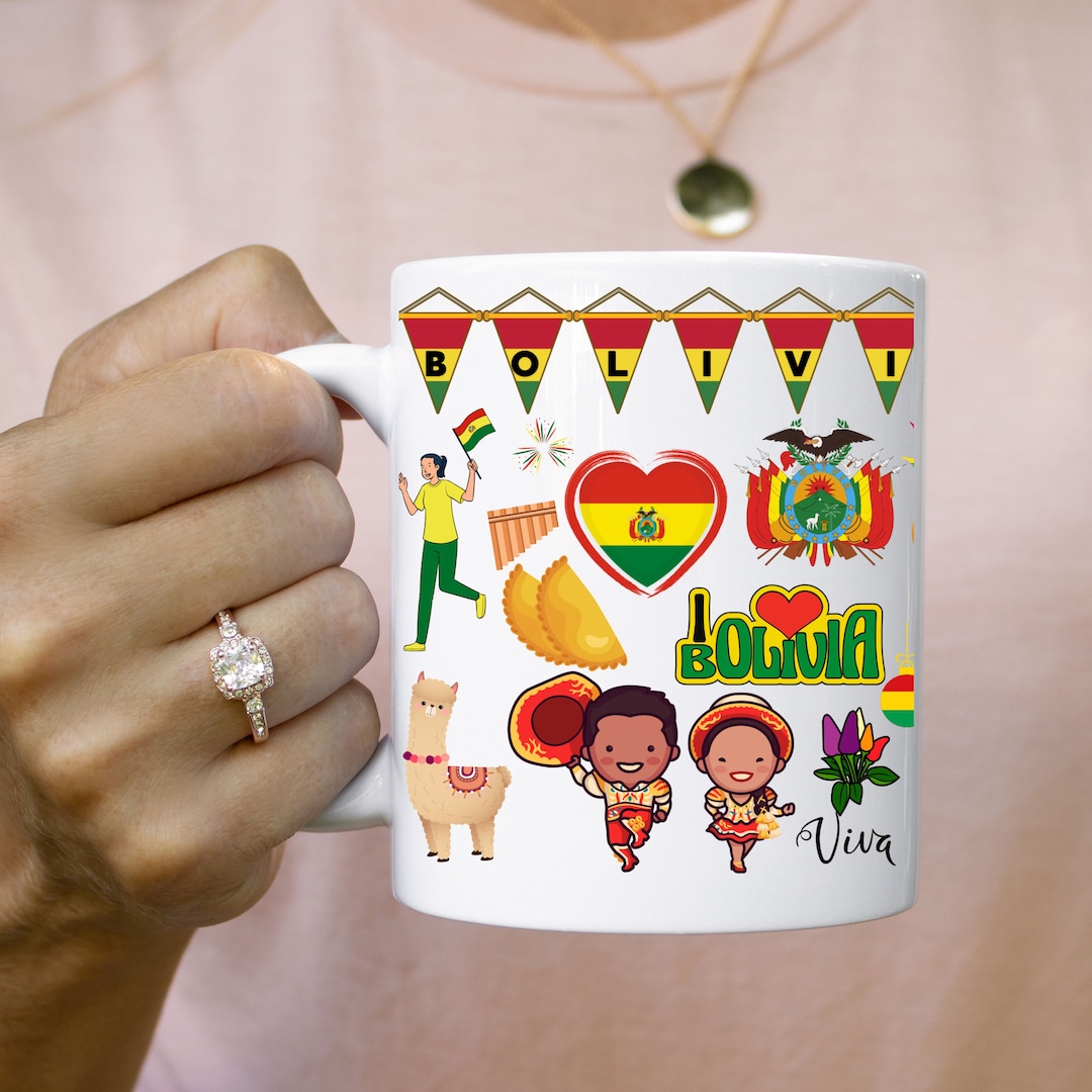 Bolivia Souvenir Ceramic Coffee Mug, 11 Oz, Ideal Bolivian Gift for Any ...