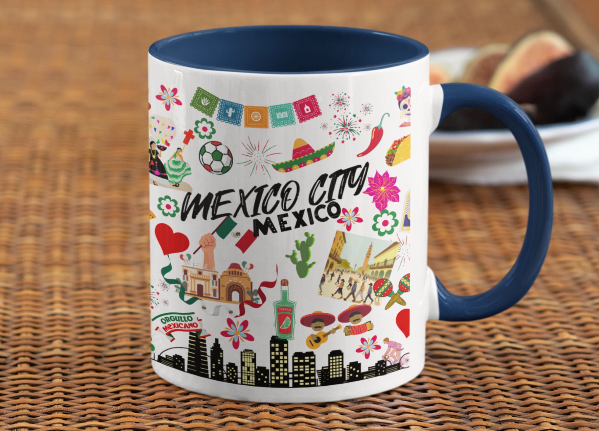 Mexico City Coffee Accented Mug, Hip Souvenir and Mexican Urban Vibe ...