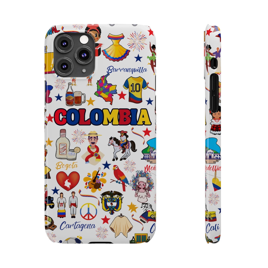 Colombia Icons Collage iPhone Case: Slim, Glossy, Impact Resistant - Etsy