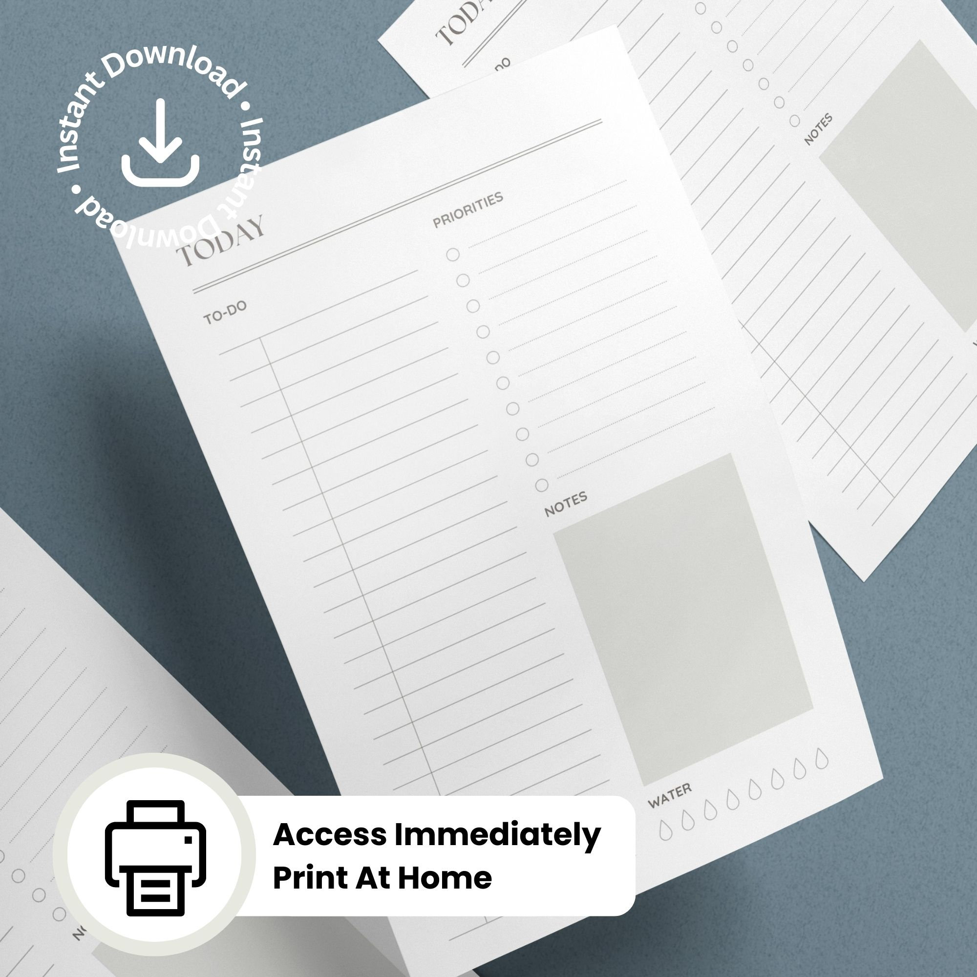 Printable Digital Planner for Daily & Weekly Schedules Perfect for Goal ...
