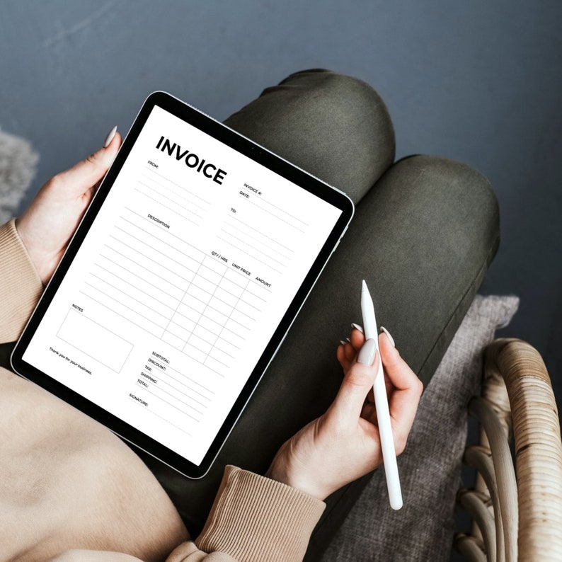 Minimalist Invoice Template • Easy to Use PDF Format for Small ...