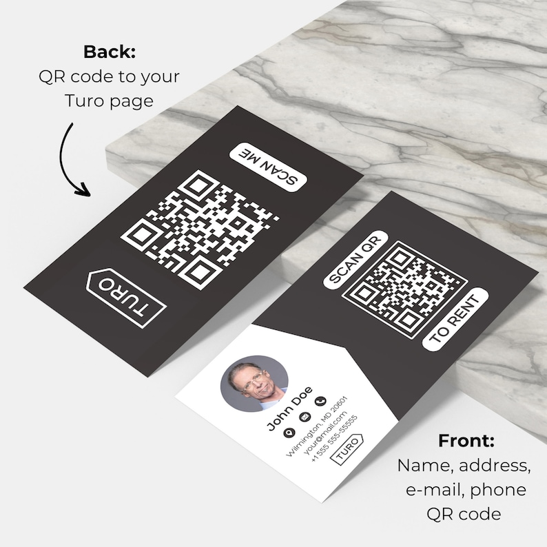 Custom Business Card for Turo Hosts Rental Car Business Card Auto ...