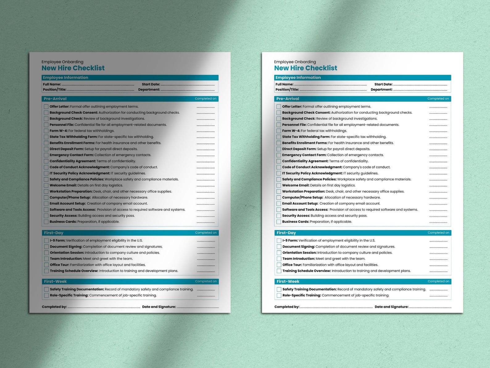 Comprehensive New Hire Checklist • Customizable HR Forms • Digital ...