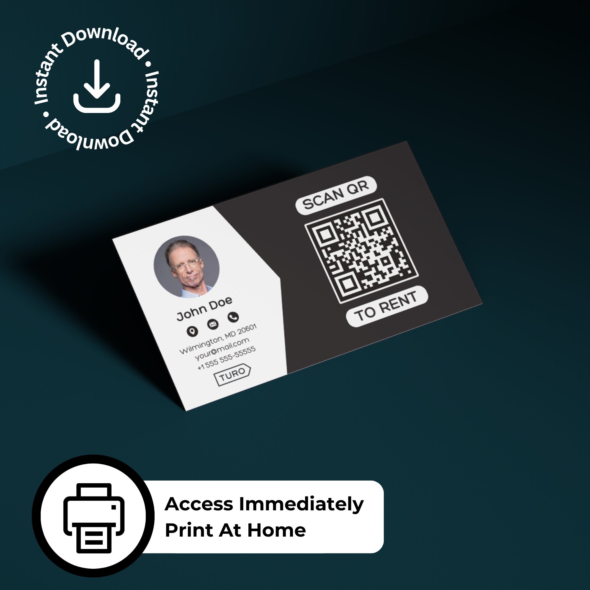 Custom Business Card for Turo Hosts Rental Car Business Card Auto ...