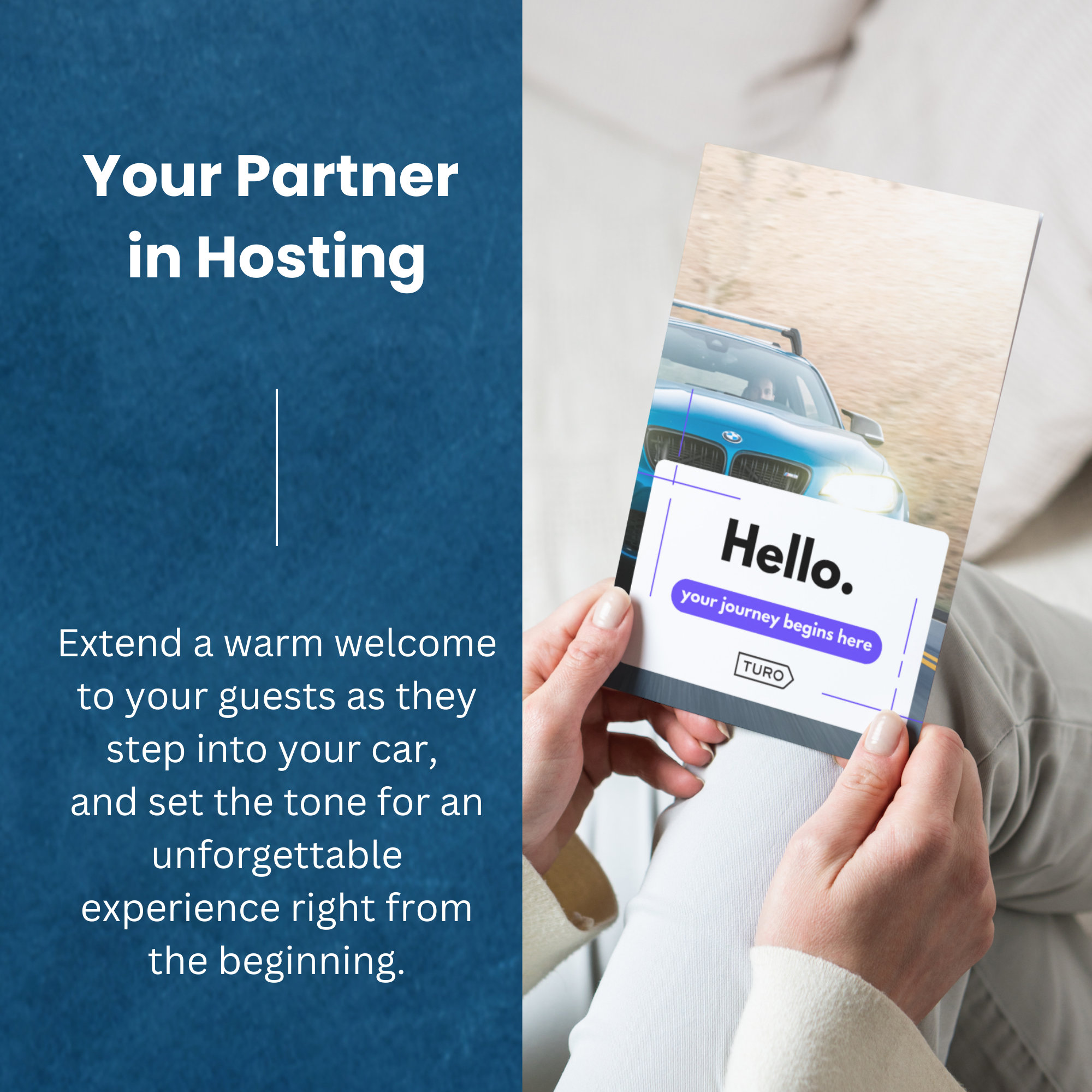 Bi-fold Welcome Brochure for Turo Hosts Welcome Flyer Half-fold FAQ ...