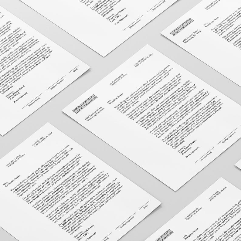 Professional Offer Letter Template • Customizable Job Offer Letter ...