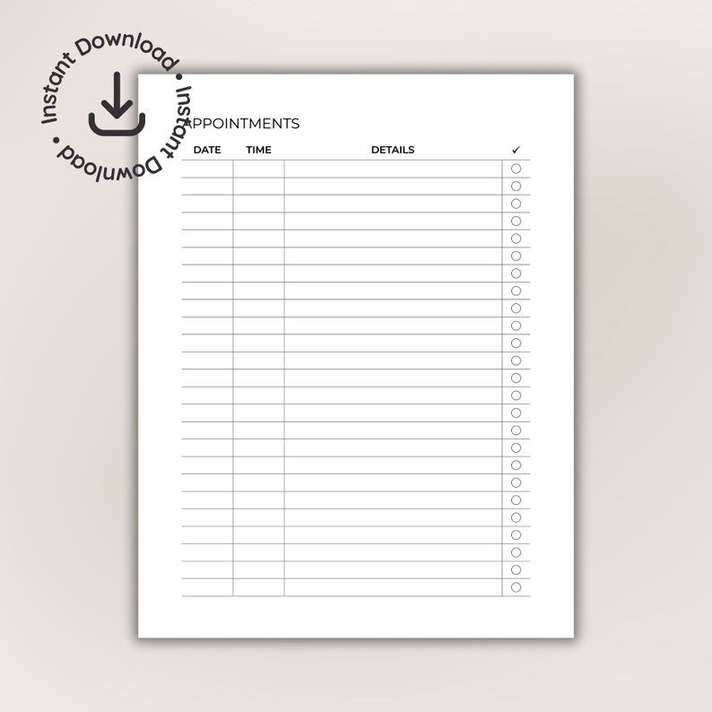 Easy-to-use Appointment Tracker • Meeting Planner • Simple Appointment ...