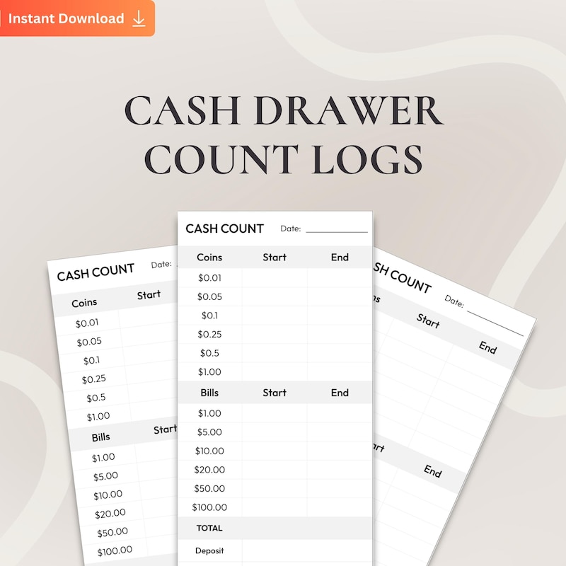 Daily Till Sheet - Etsy UK