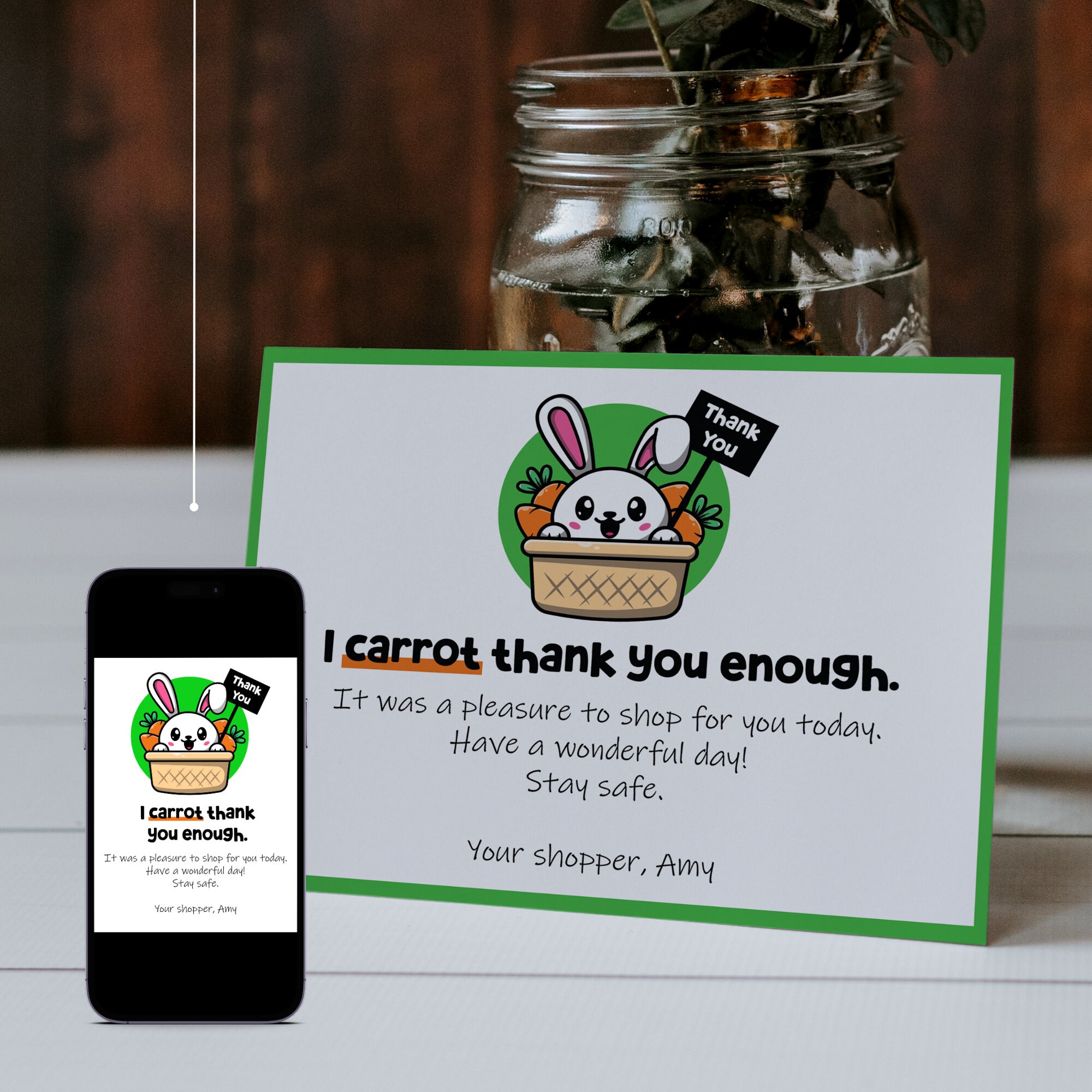 Custom Delivery Text Message Digital and Printable Customer Thank You ...