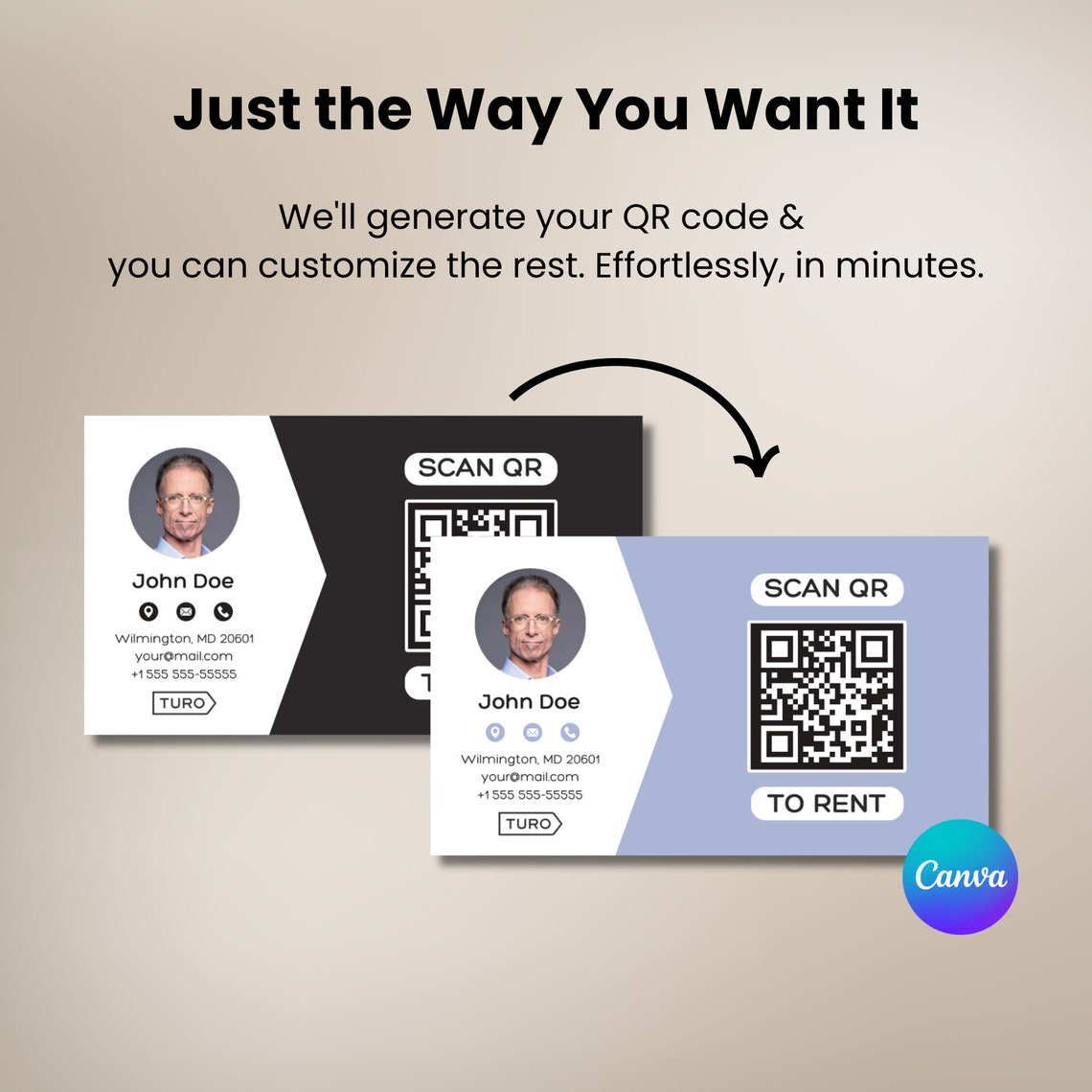 Custom Business Card for Turo Hosts Rental Car Business Card Auto ...