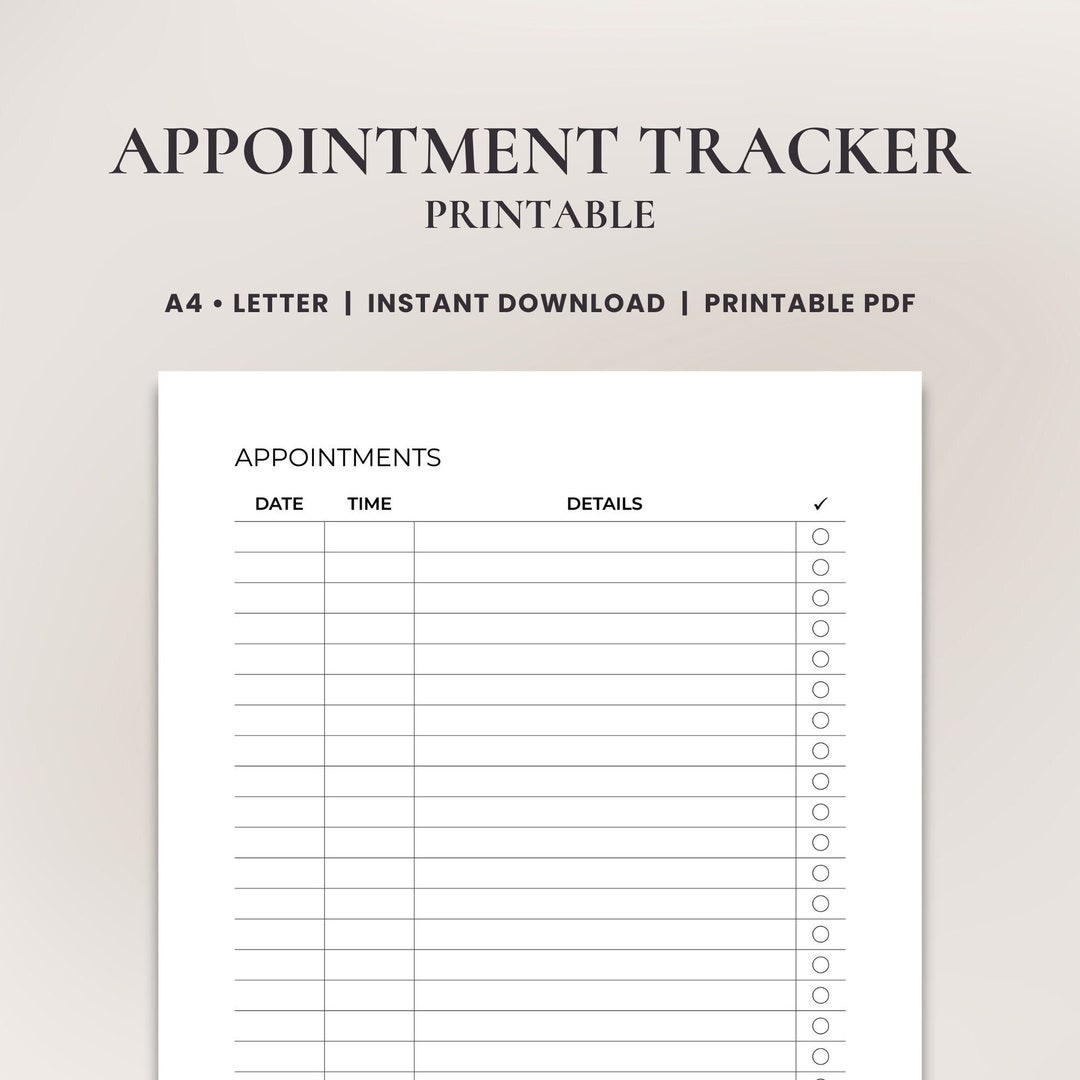 Easy-to-use Appointment Tracker • Meeting Planner • Simple Appointment ...