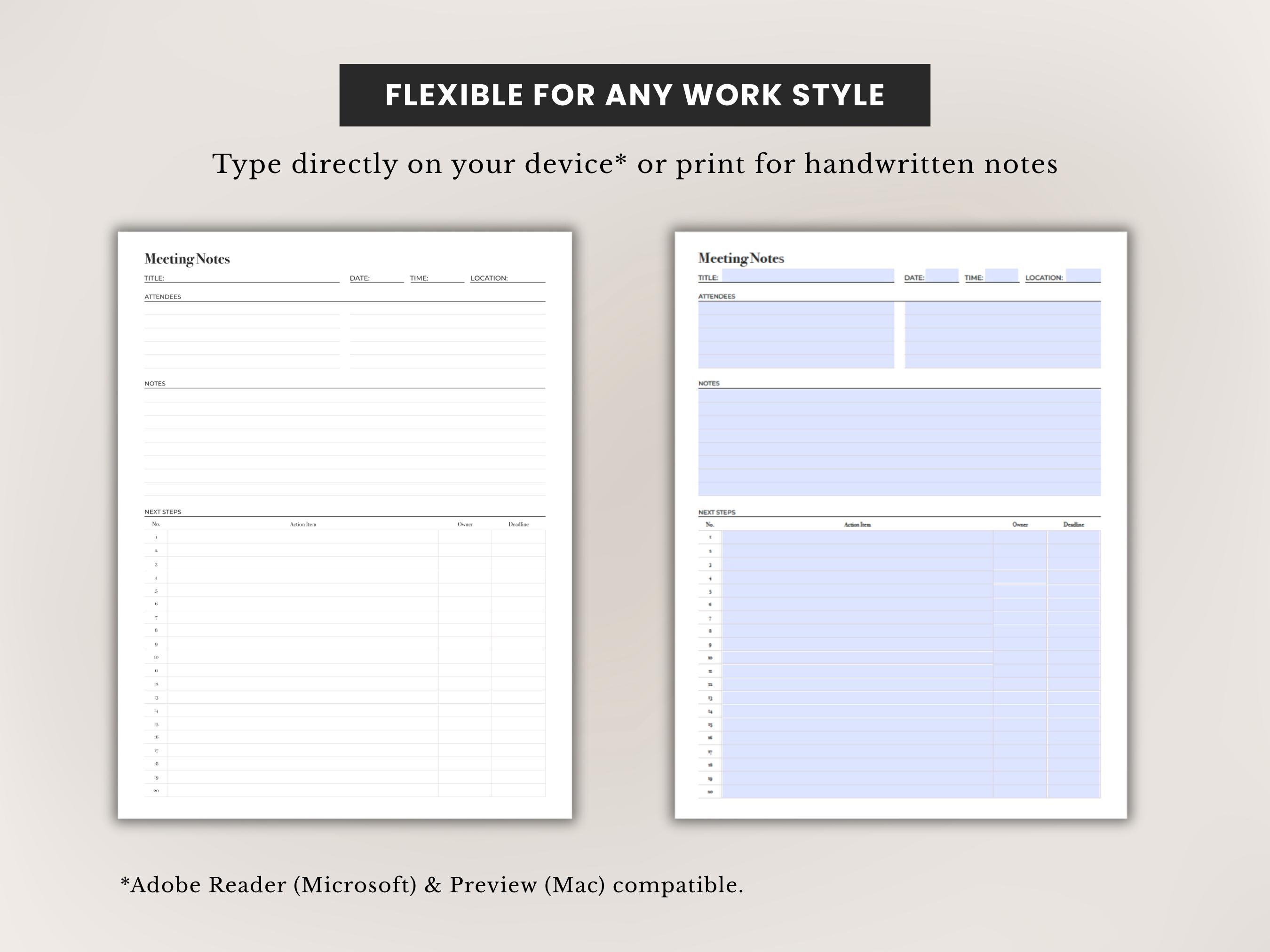 Fillable Meeting Minutes Template for Professionals • Minutes of ...