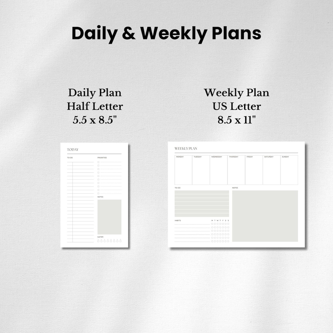 Printable Digital Planner for Daily & Weekly Schedules Perfect for Goal ...