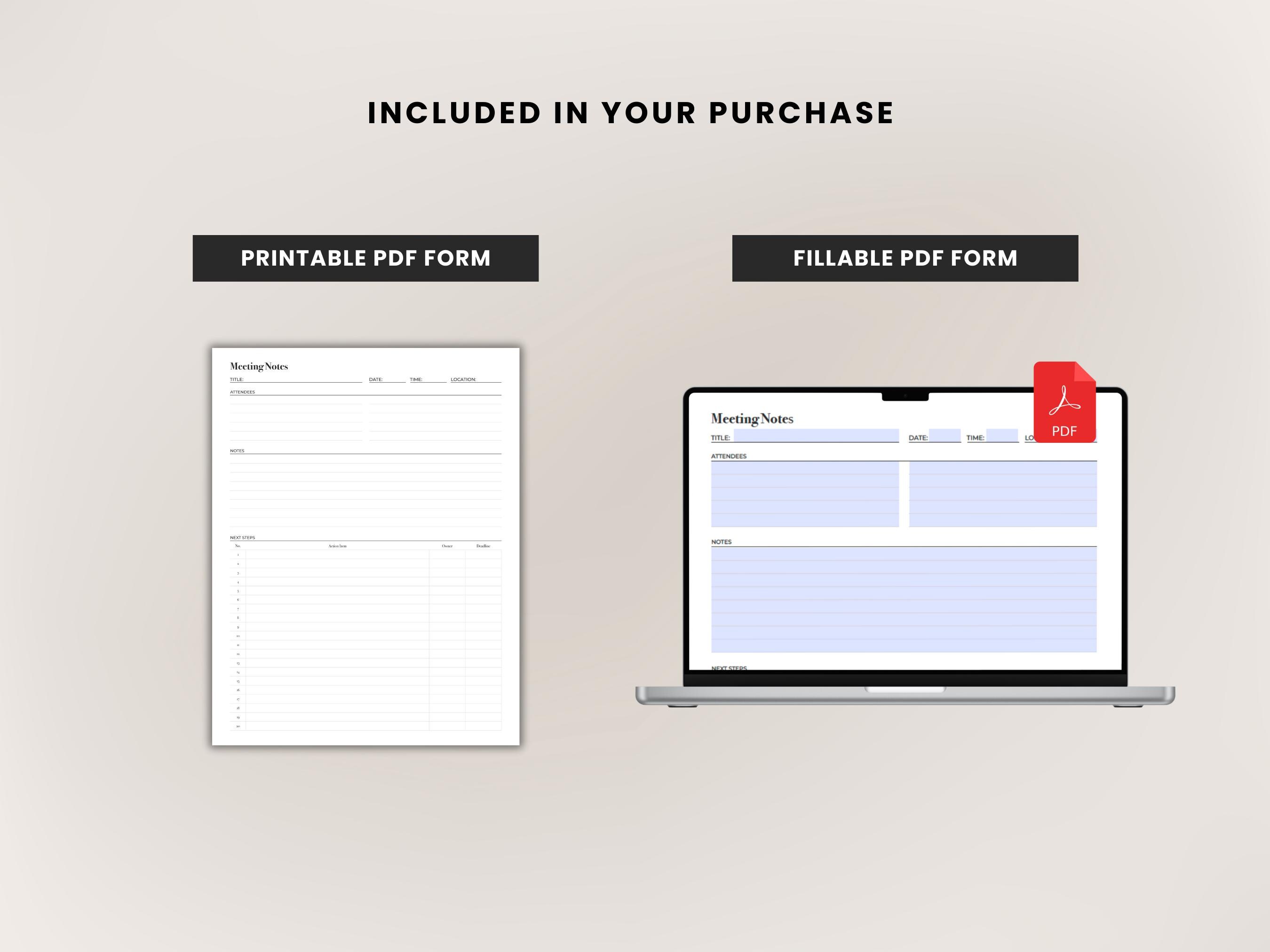 Fillable Meeting Minutes Template for Professionals • Minutes of ...