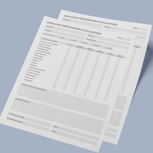 Employee Performance Evaluation Form • Employee Review Template for HR ...