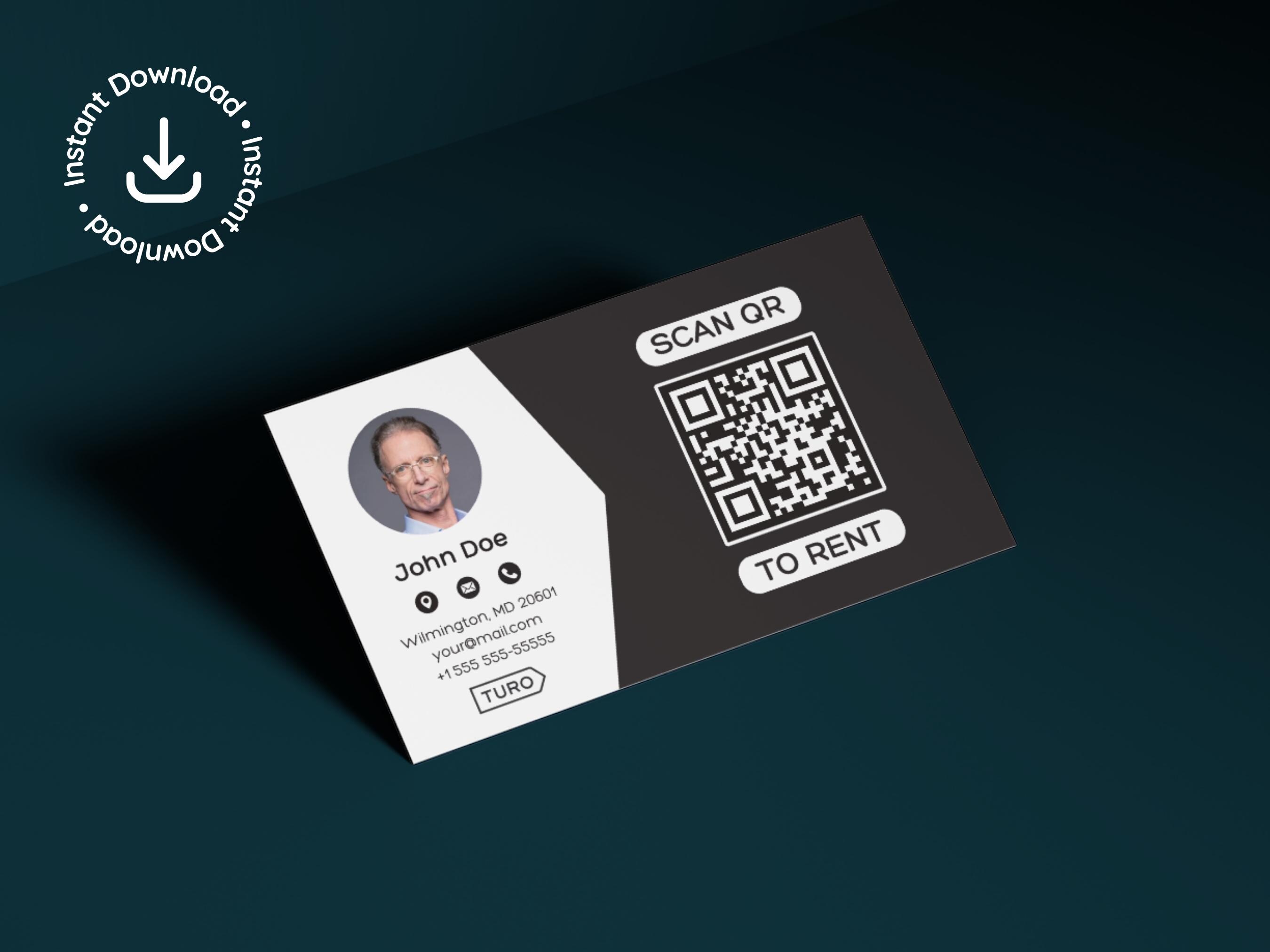 Custom Business Card for Turo Hosts • Rental Car Business Card • Auto ...