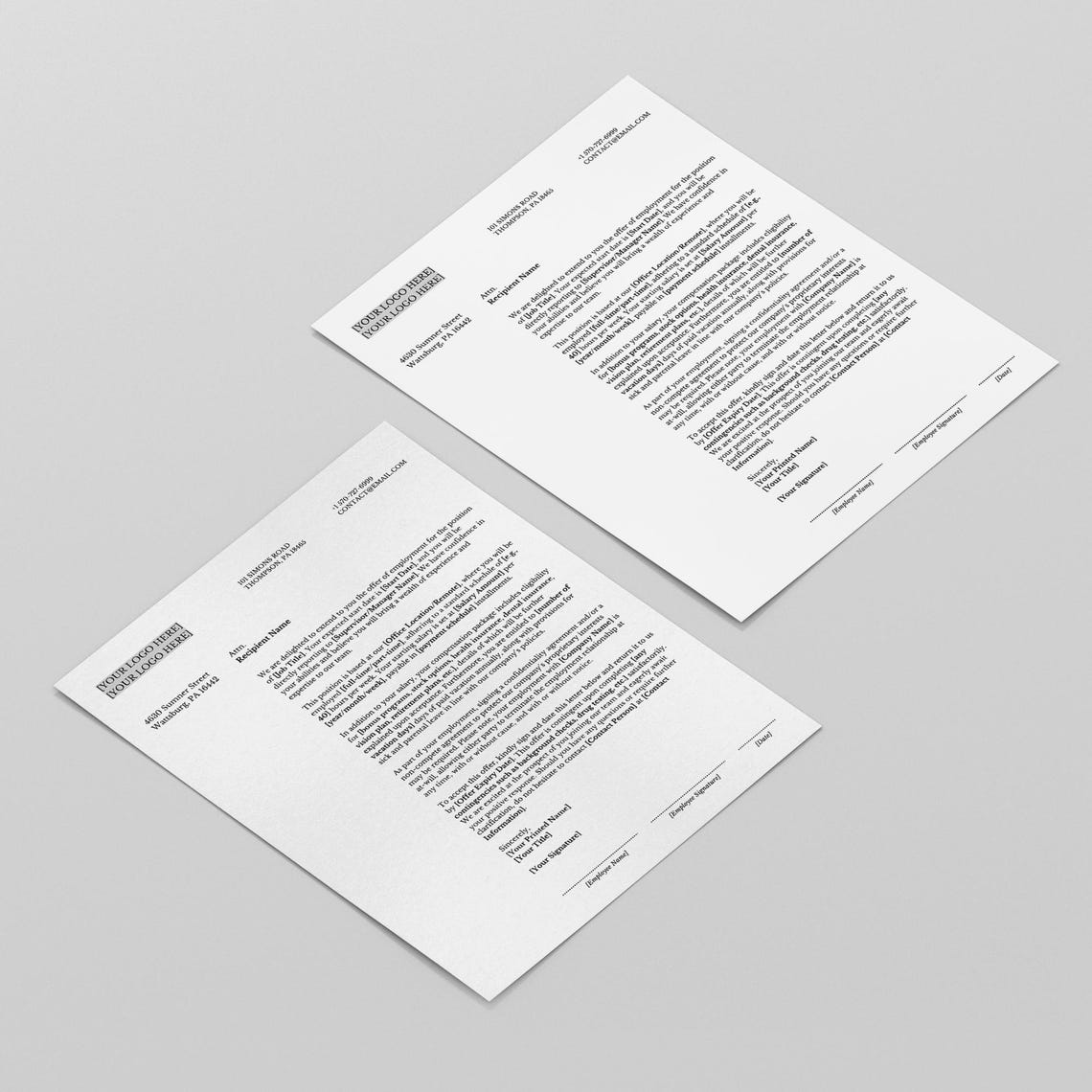 Professional Offer Letter Template • Customizable Job Offer Letter ...