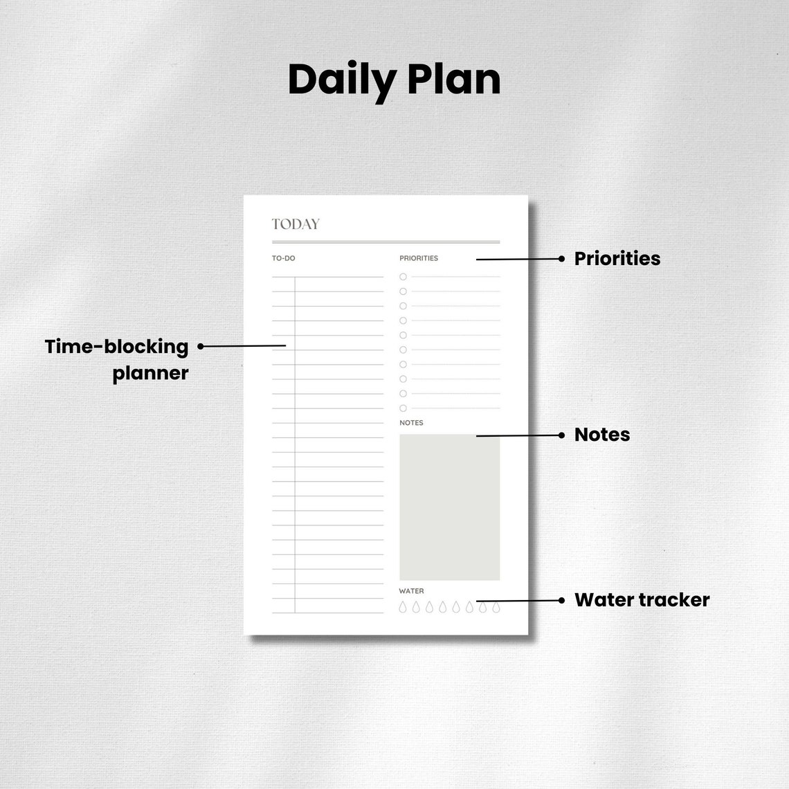 Printable Digital Planner for Daily & Weekly Schedules Perfect for Goal ...
