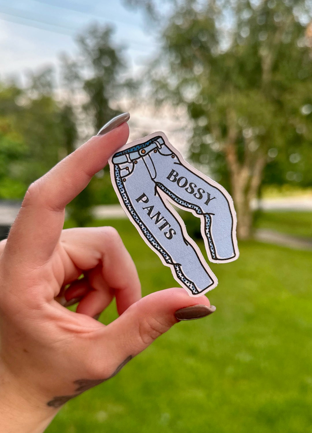 Sticker | Bossy Pants | Sticker Lover | Denim Lovers | Blue Jeans - Etsy