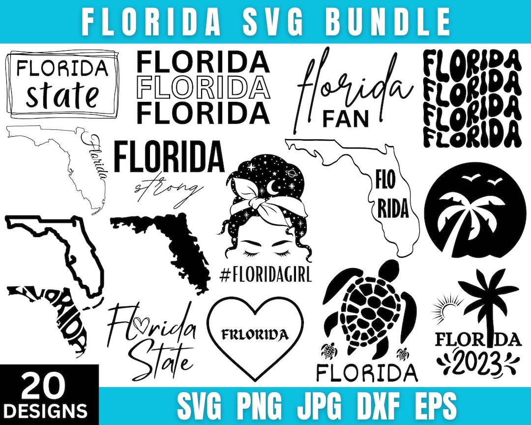 Florida Svg Bundle, Florida Png, Florida Clipart, Florida State Svg ...