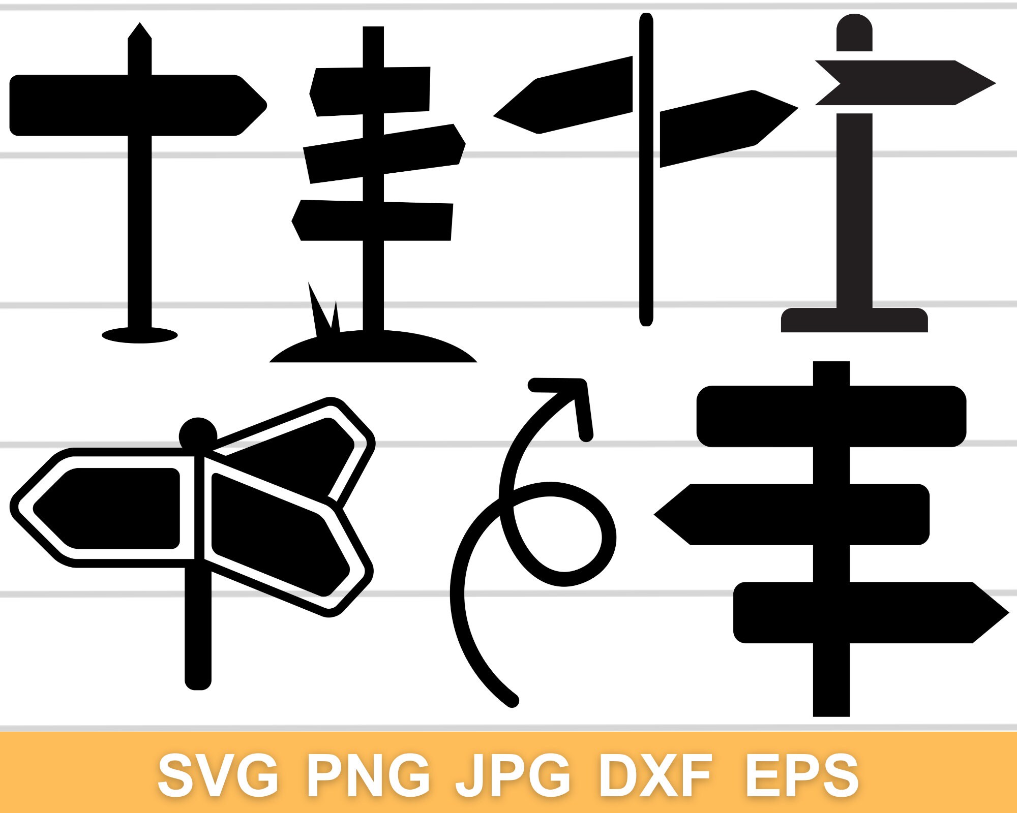 Street Sign Svg Bundle, Street Sign Png, Street Sign Clipart, Street ...
