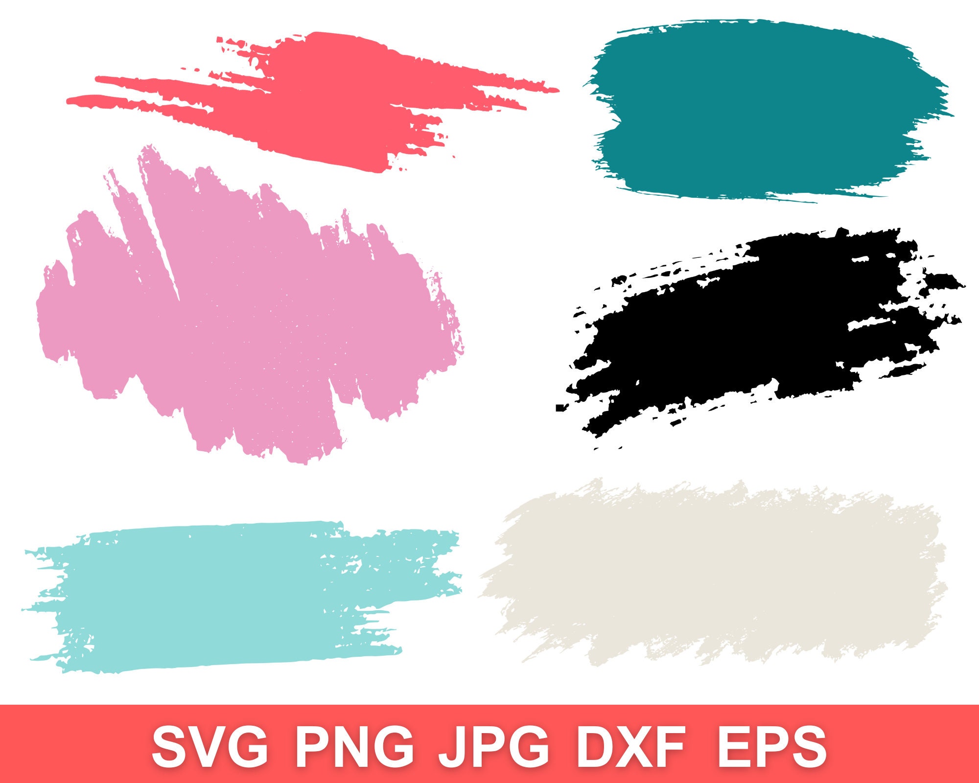 25 Paint Brush Stroke Svg Paint Splatter Svg Brush Stroke - Etsy