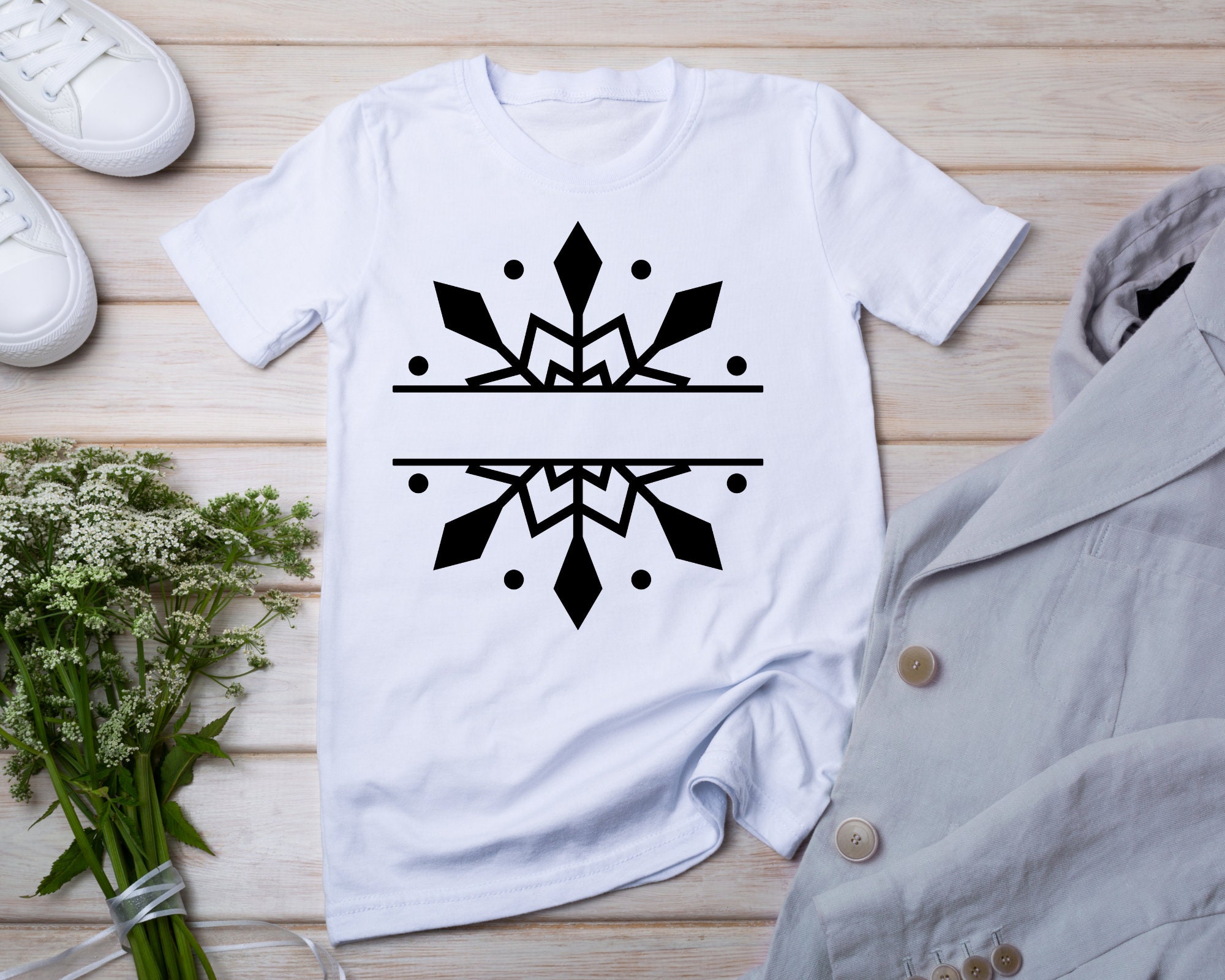Split Snowflake Svg/png, Christmas Svg Bundle, Christmas Shirt Svg, Svg ...