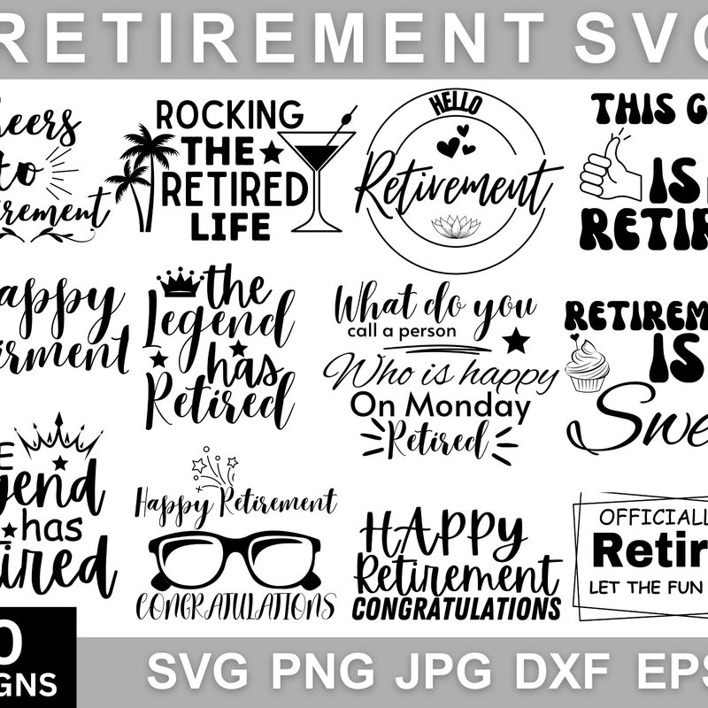 Retired Svg - Etsy