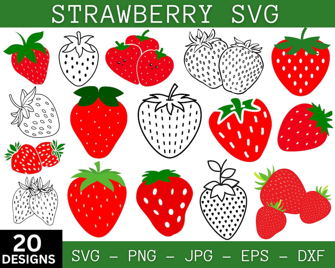 Strawberry Svg Bundle, Strawberry Png, Strawberry Clipart, Strawberry ...