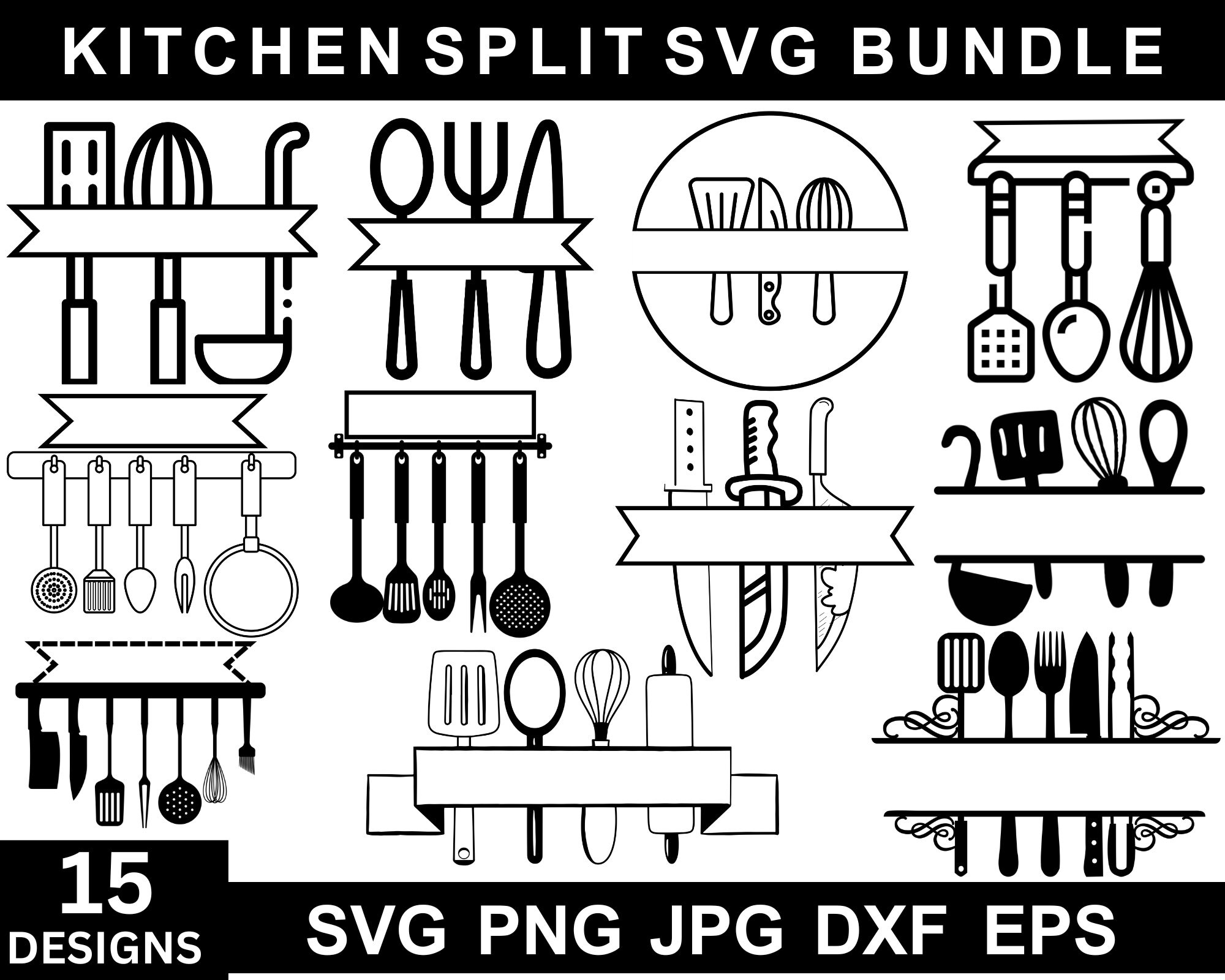 Kitchen Split Svg Bundle, Funny Kitchen Svg, Kitchen Svg Bundle ...