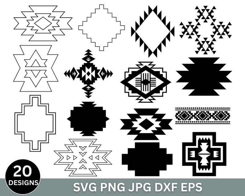 20+ Southwestern Elements Svg Bundle, Western Svg, Svg File for Cricut ...