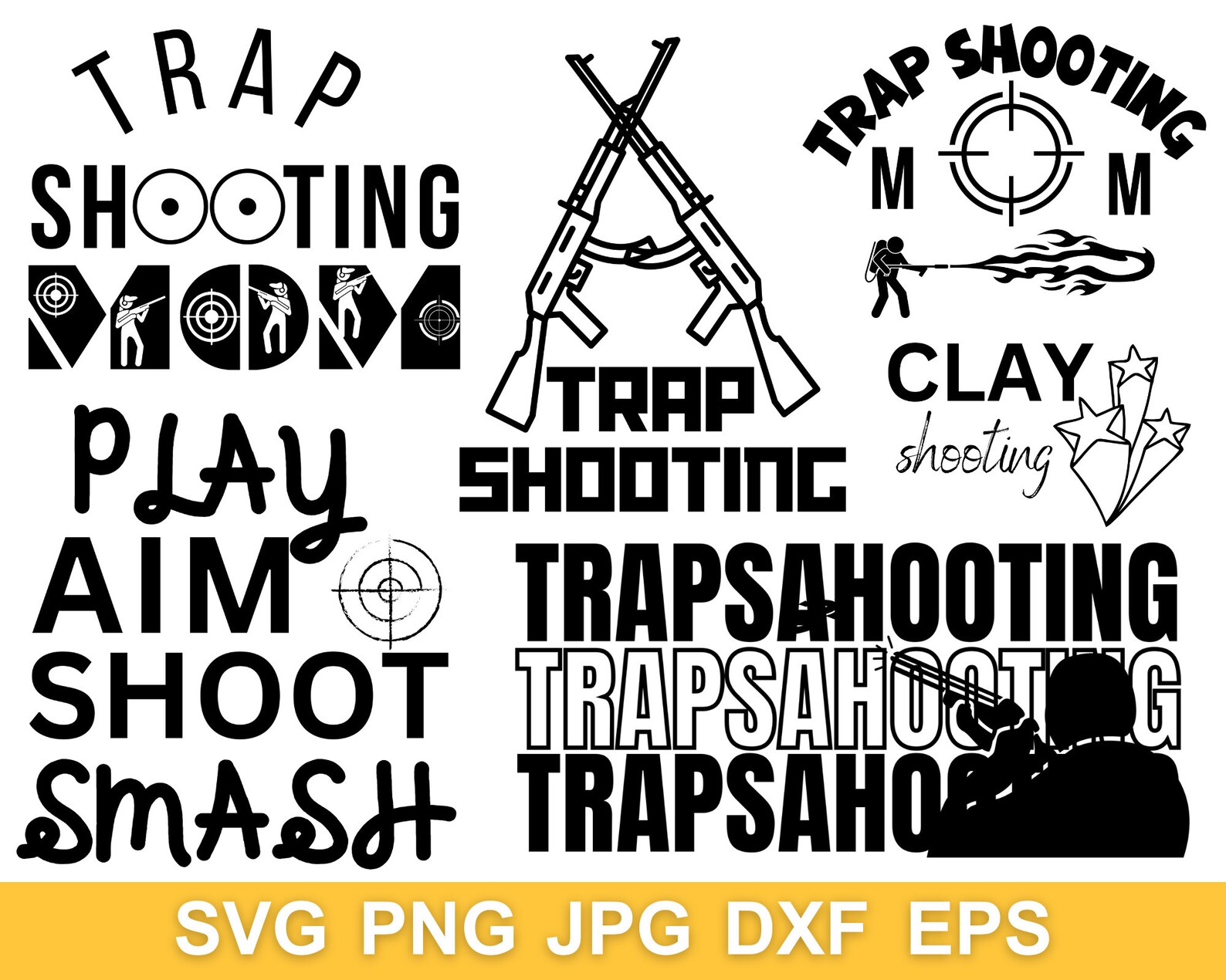 Trap Shooting Svg Bundle,trap Shooting Png, Trap Shooting Clipart, Trap ...