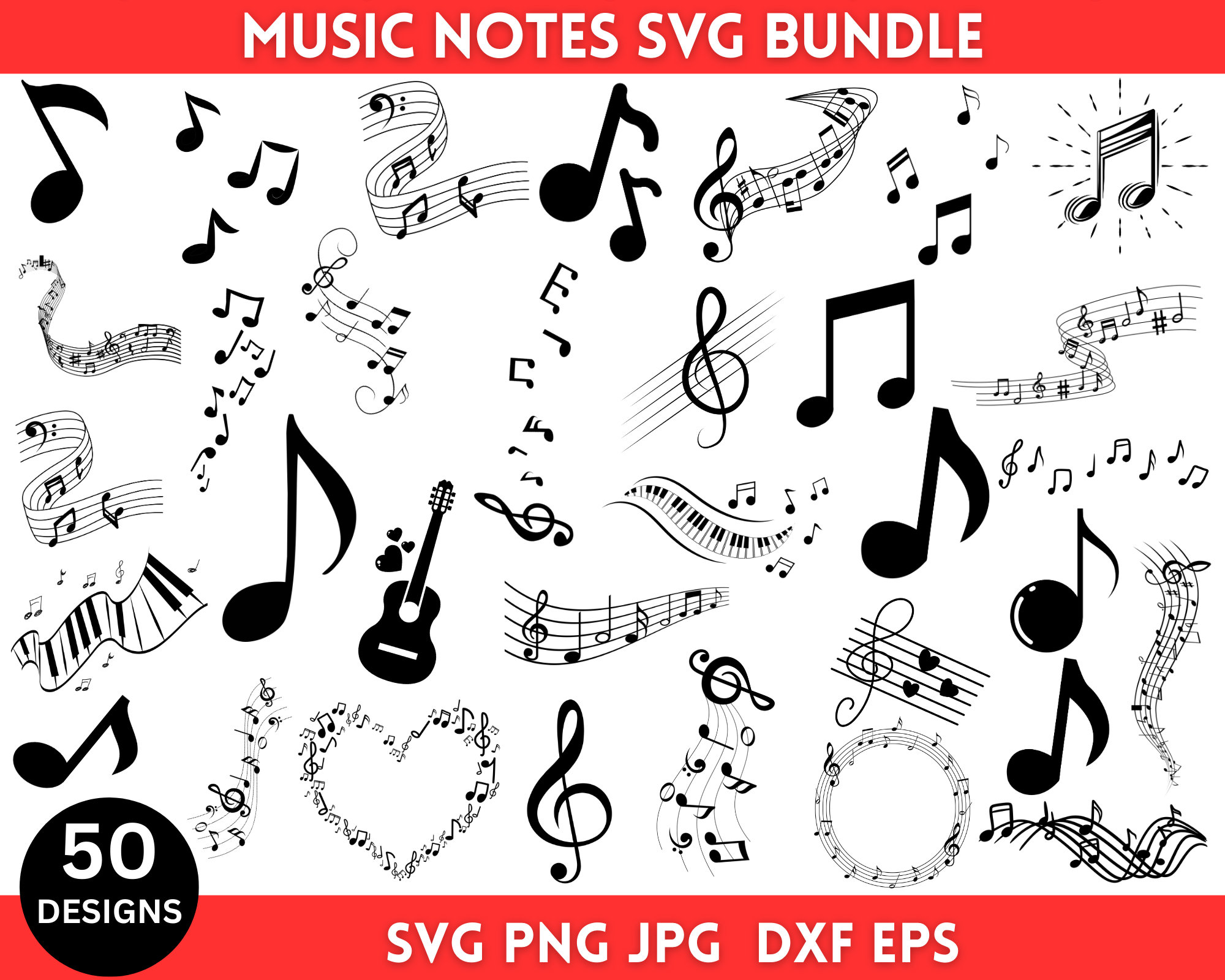 Music Notes Svg Png Bundle, Music Notes Svg Bundle, Music Notes ...