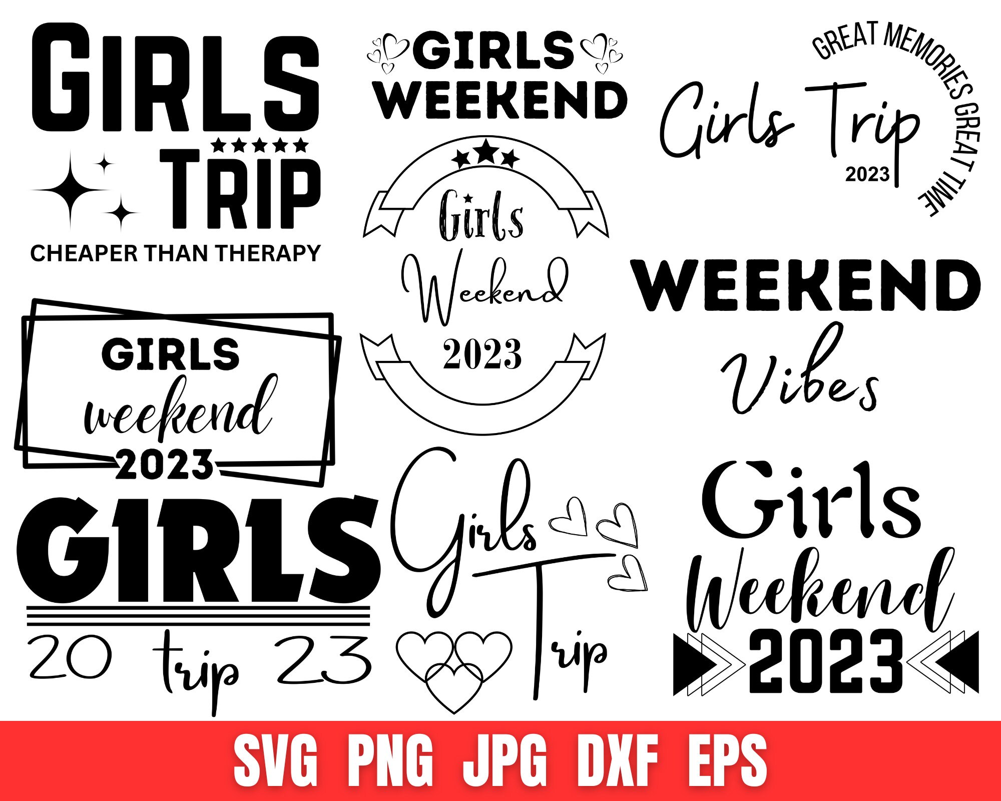 Girls Weekend Svg, Girls Trip 2023, Bachelorette Svg, Girls Trip Shirts ...