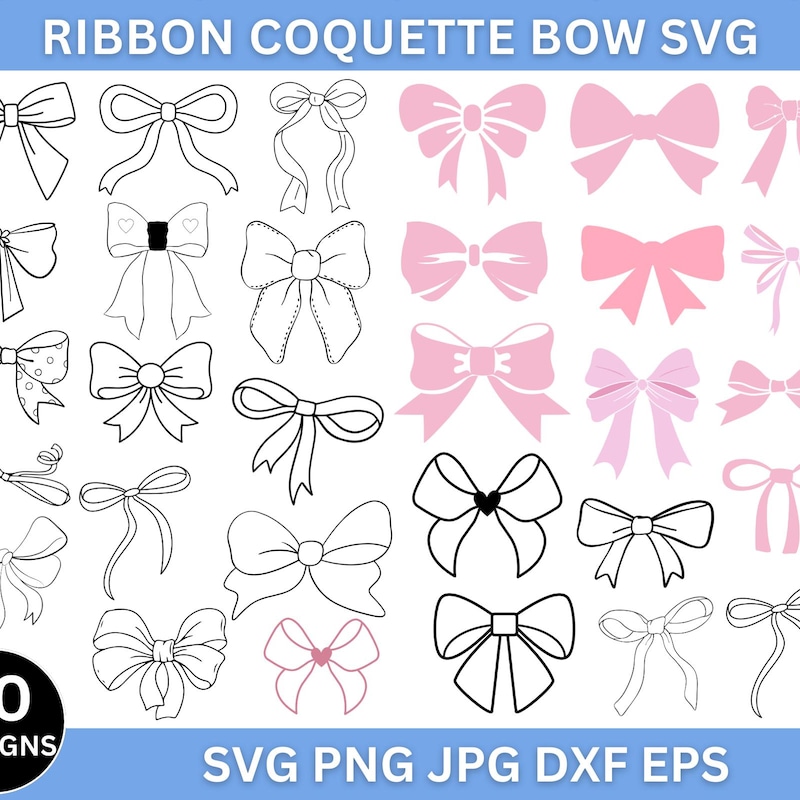 Hair Bow Svg - Etsy