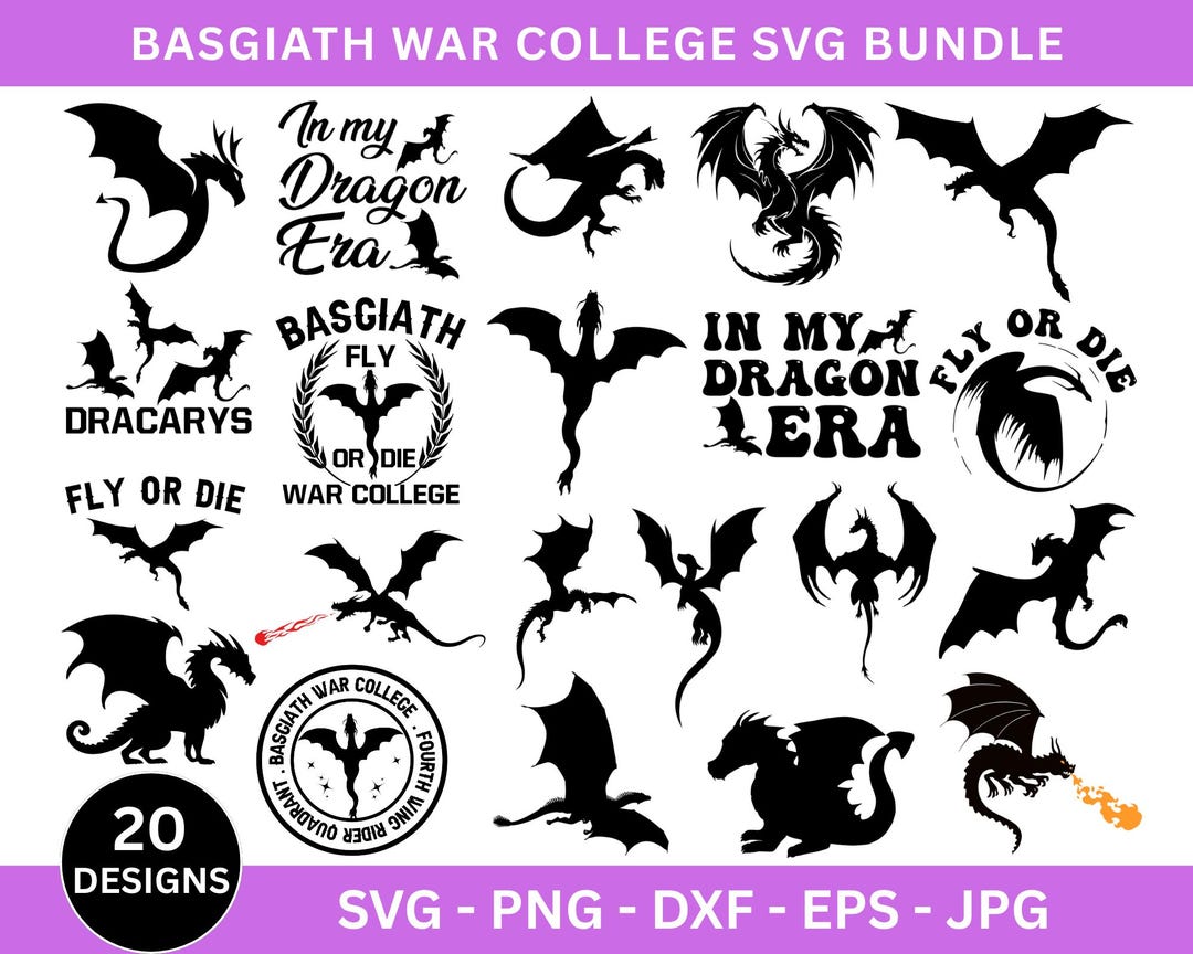 Digital Download Basgiath Svg Png Bundle, Fourth Wing Bundle, War ...