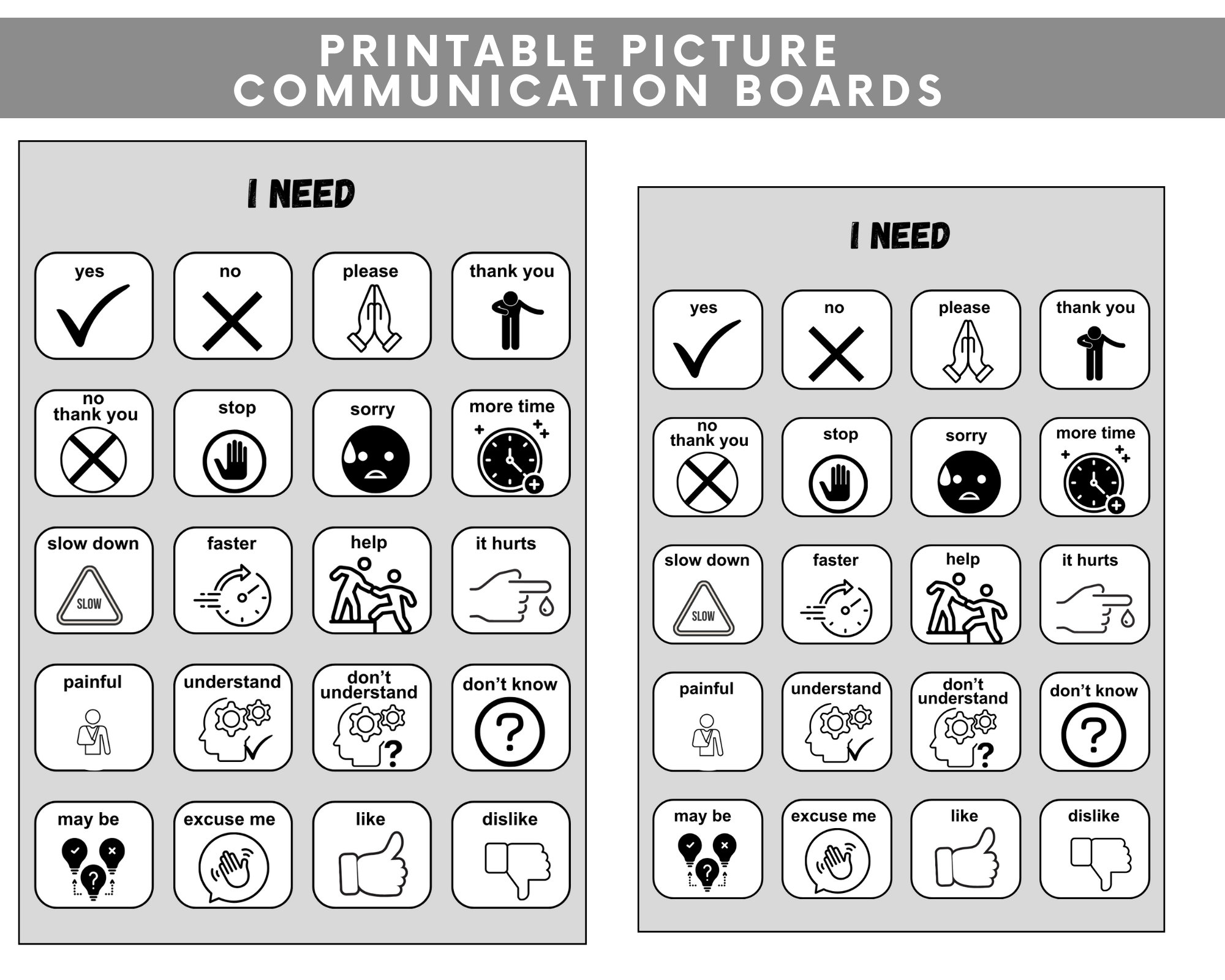 Printable Communication Cards Bundle, Printable Cards for Adults ...