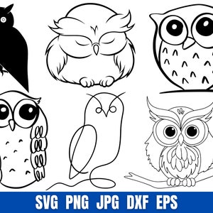 Owl Svg Png Digital Designs, Owl Clipart, Owl Png Bundle, Owl Svg ...