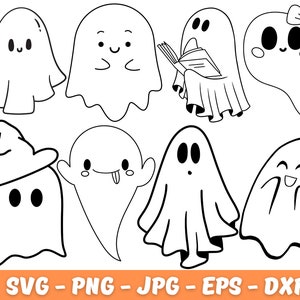 Halloween Svg Bundle, Halloween Png, Halloween Shirt Svg, Ghost Clipart ...