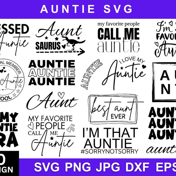 Auntie Svg - Etsy