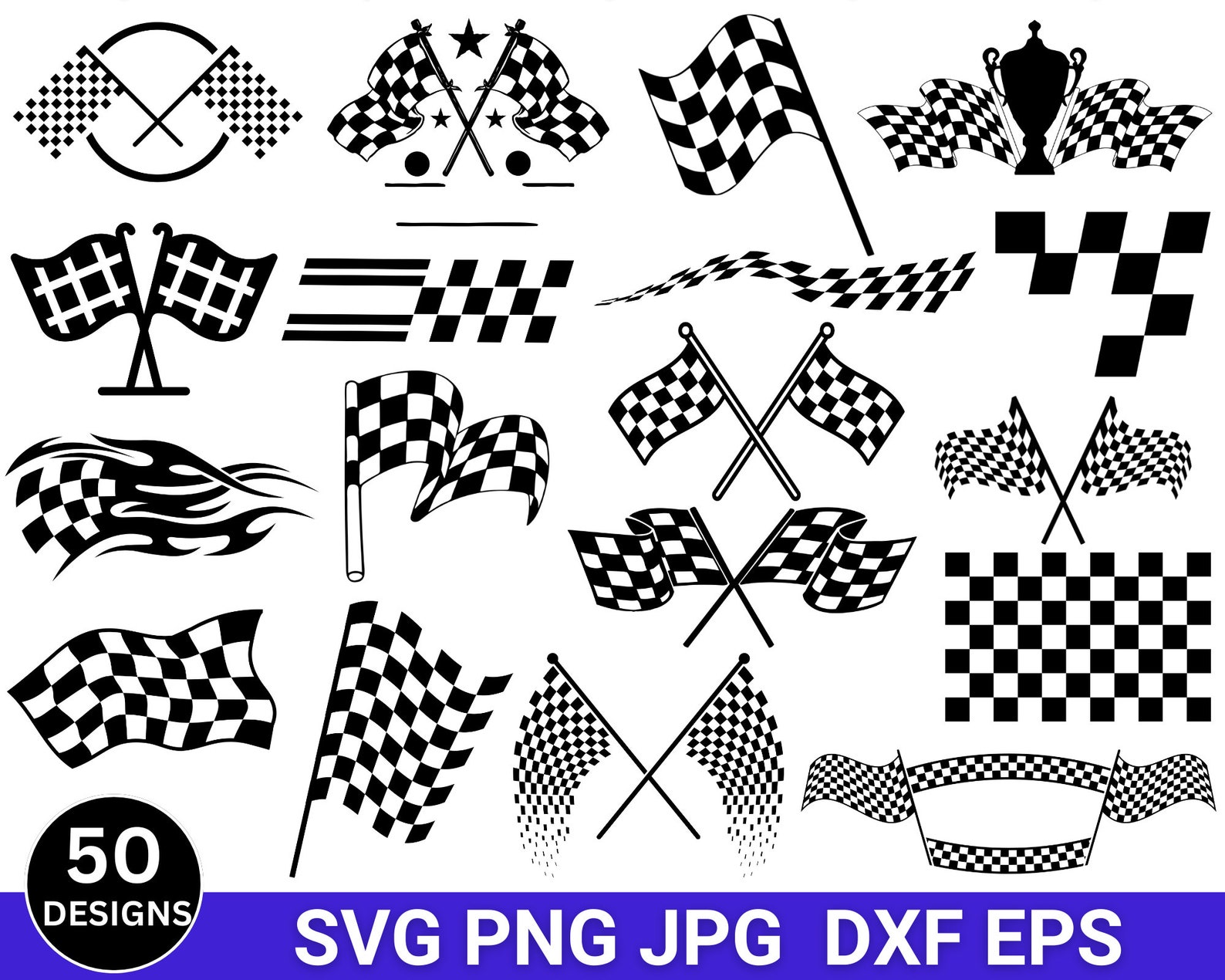 Race Flag Svg Png Bundle, Checkered Flag Svg, Racing Flag Svg, Race ...