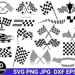 Race Flag Svg Png Bundle, Checkered Flag Svg, Racing Flag Svg, Race ...