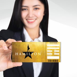 Editable Hamilton Broadway Surprise Ticket Template, Birthday Gift ...