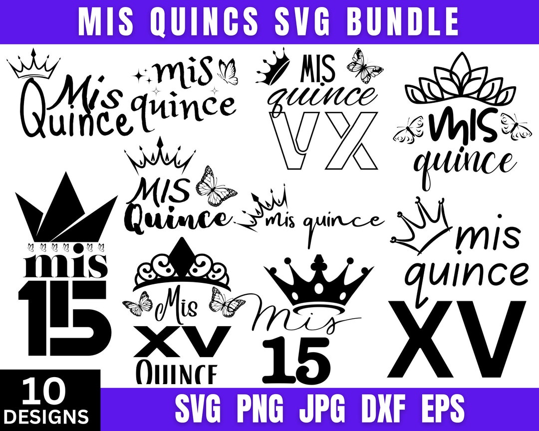Digital Download Mis Quince Svg Bundle, Birthday Svg, Happy Birthday ...