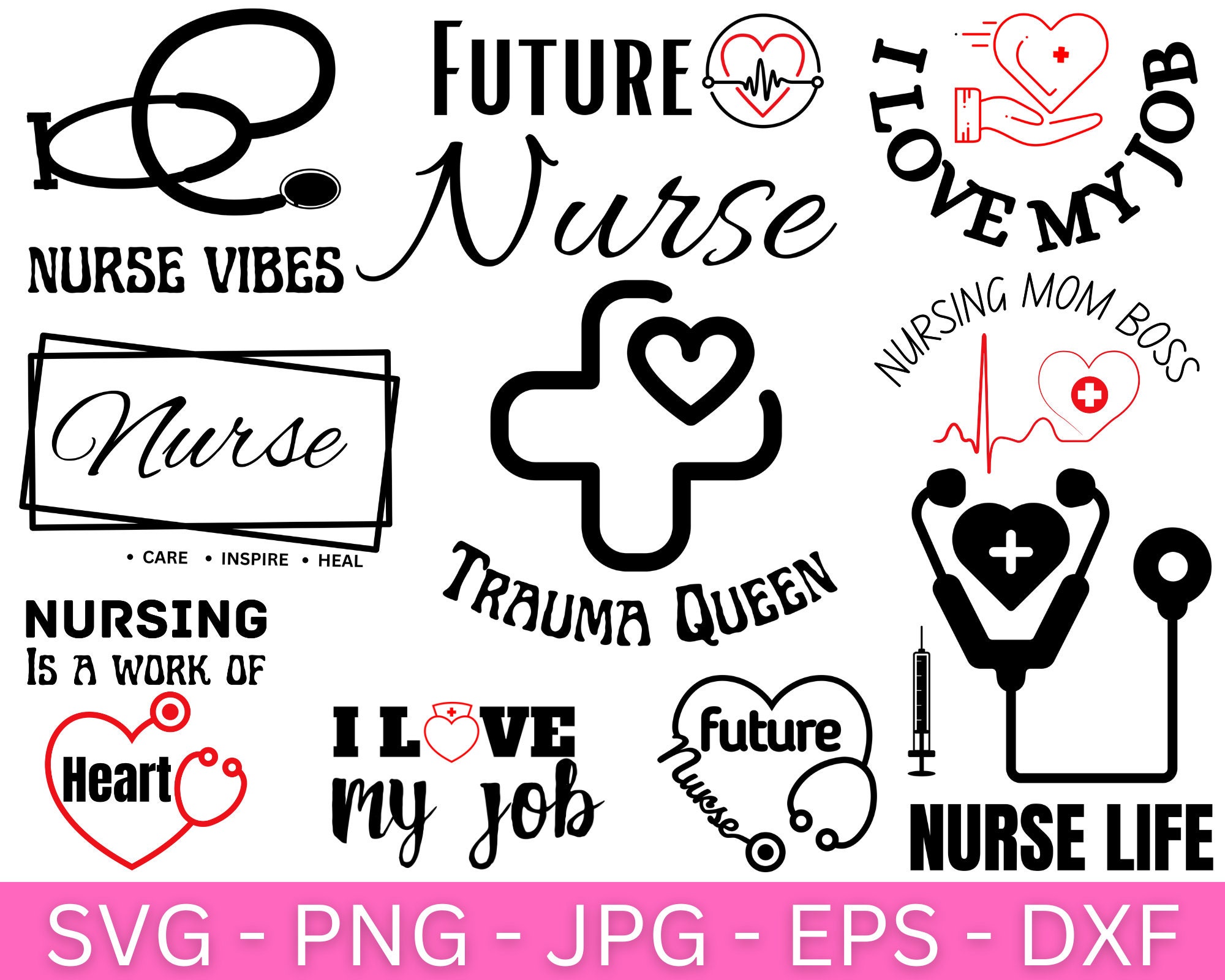 Nurse Quotes Svg Bundle, Nurse Quotes Svg, Doctor Svg, Motivational ...
