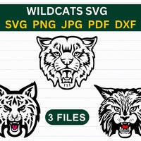 Wildcat Svg - Etsy