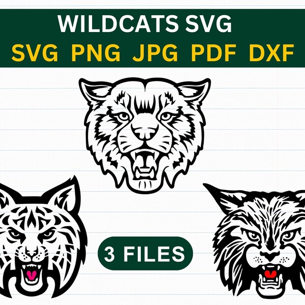 Wildcat Svg - Etsy