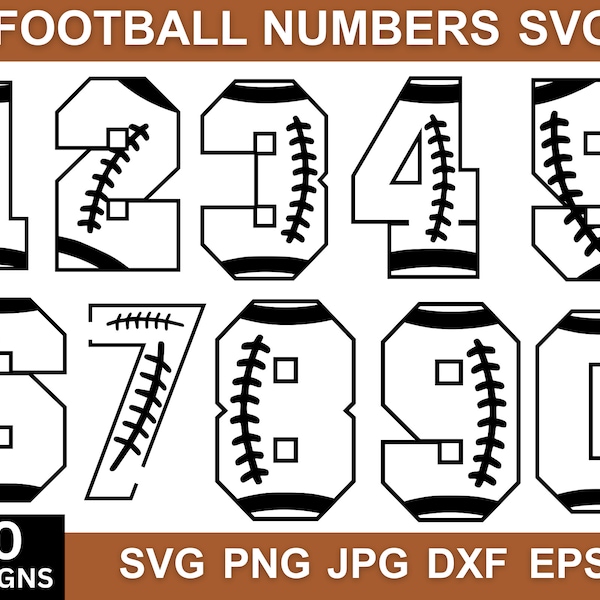 Football Numbers - Etsy